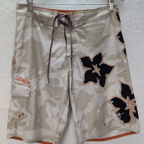 Billabong | Swim | Vintage Billabong Board Short Brown Size 32 Floral ...